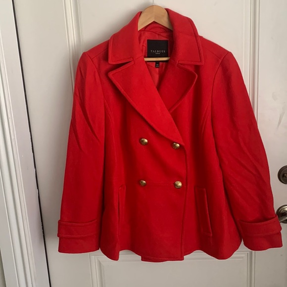 Talbots | Jackets & Coats | Talbots Woman Red Wool Doublebreasted ...